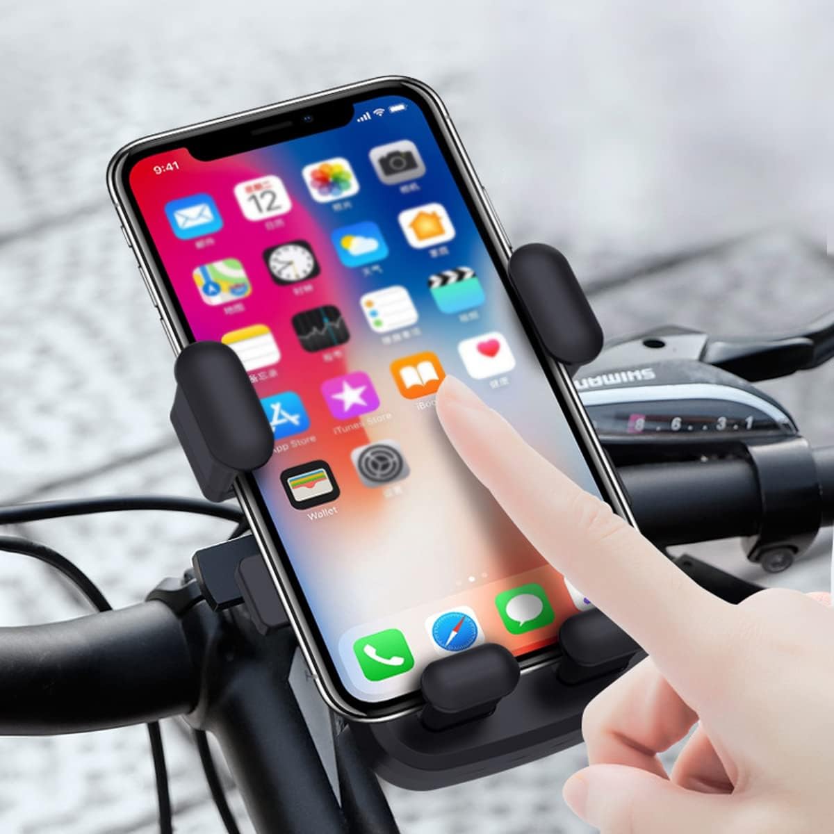 Amazon.com: XYAJUANG Bike Handlebar Phone Holder, Motorcycle Phone ...