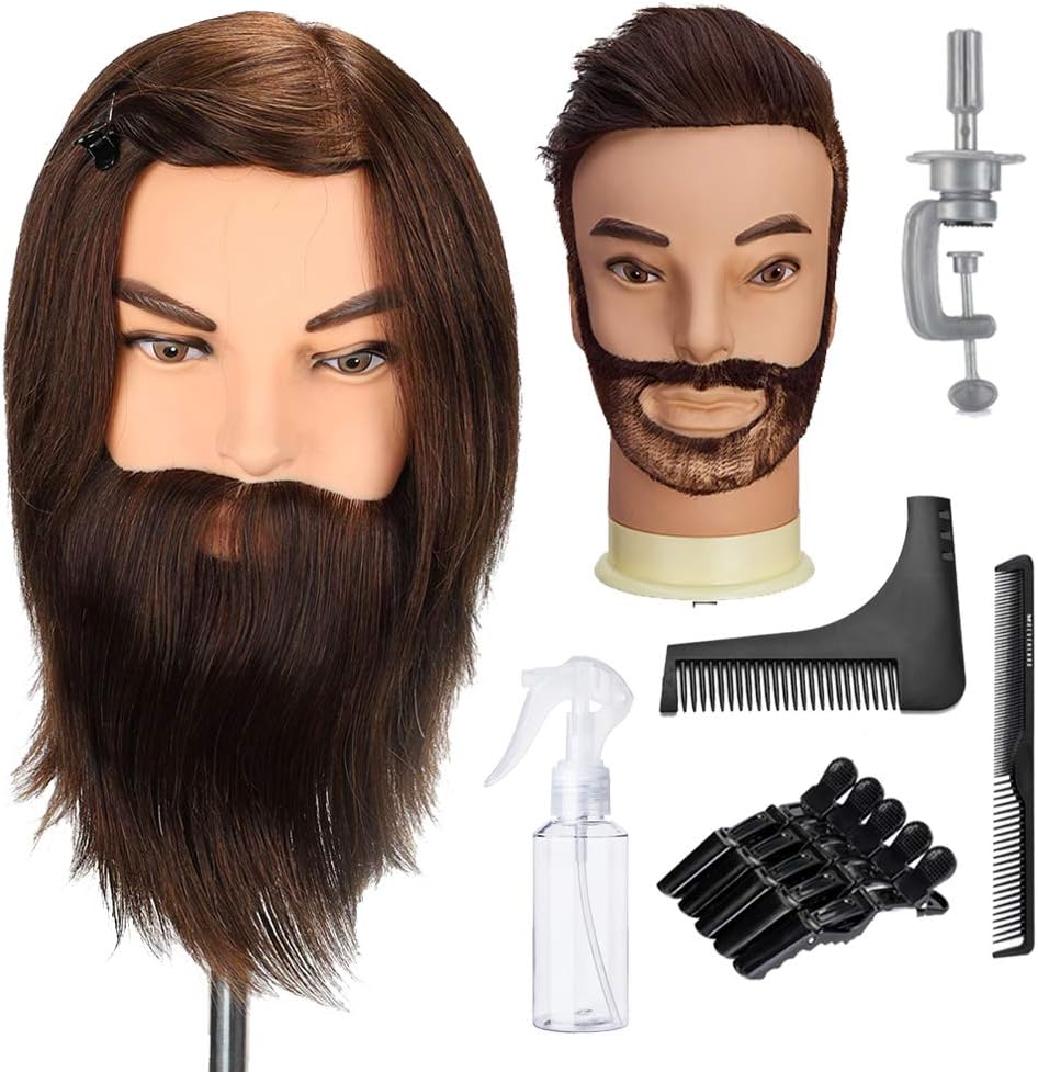 Amazon.com : Neverland Beauty Male Mannequin Head with 100% Real Hair ...