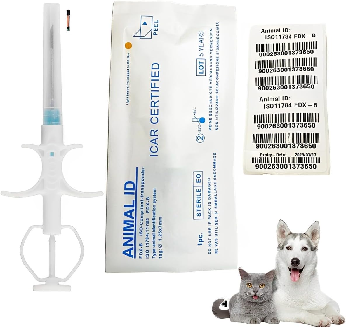 Amazon.com: 2 Packs 1.25x7mm, YurMemo Universal Pet Microchip ...