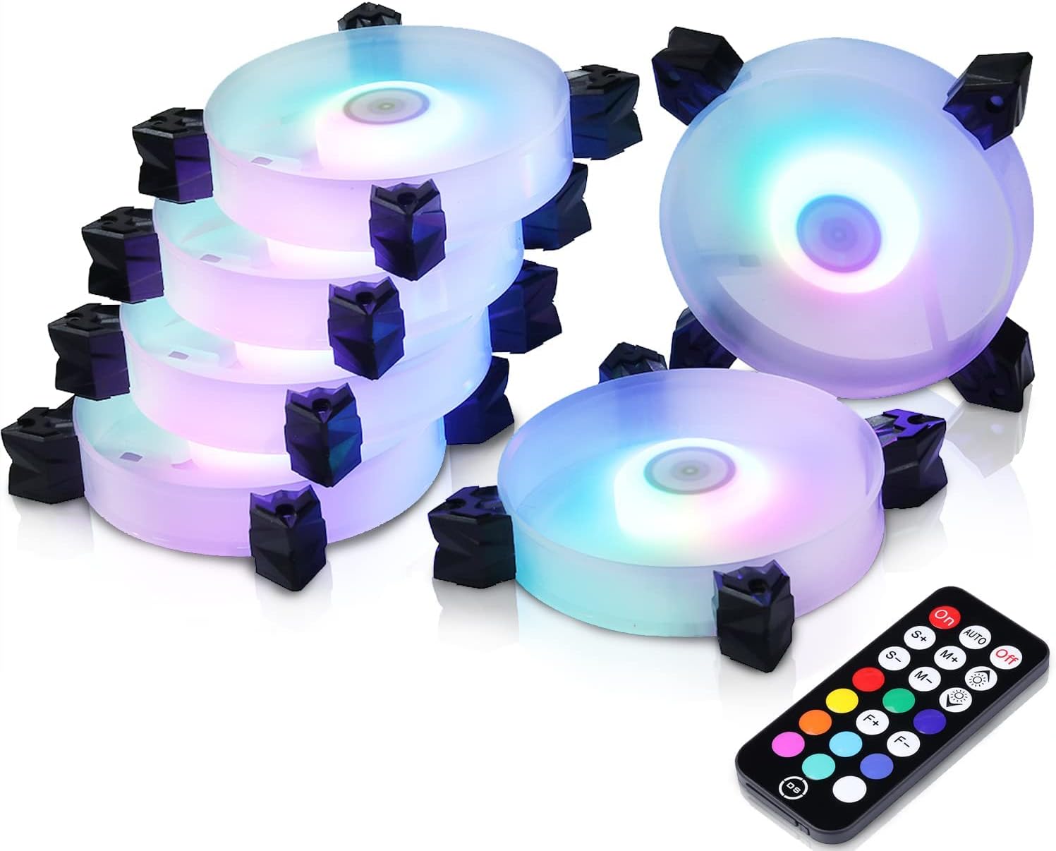 Onewatt DS-EI06DS Ice Axis Rainbow light RGB LED 120mm Case Fan for PC ...