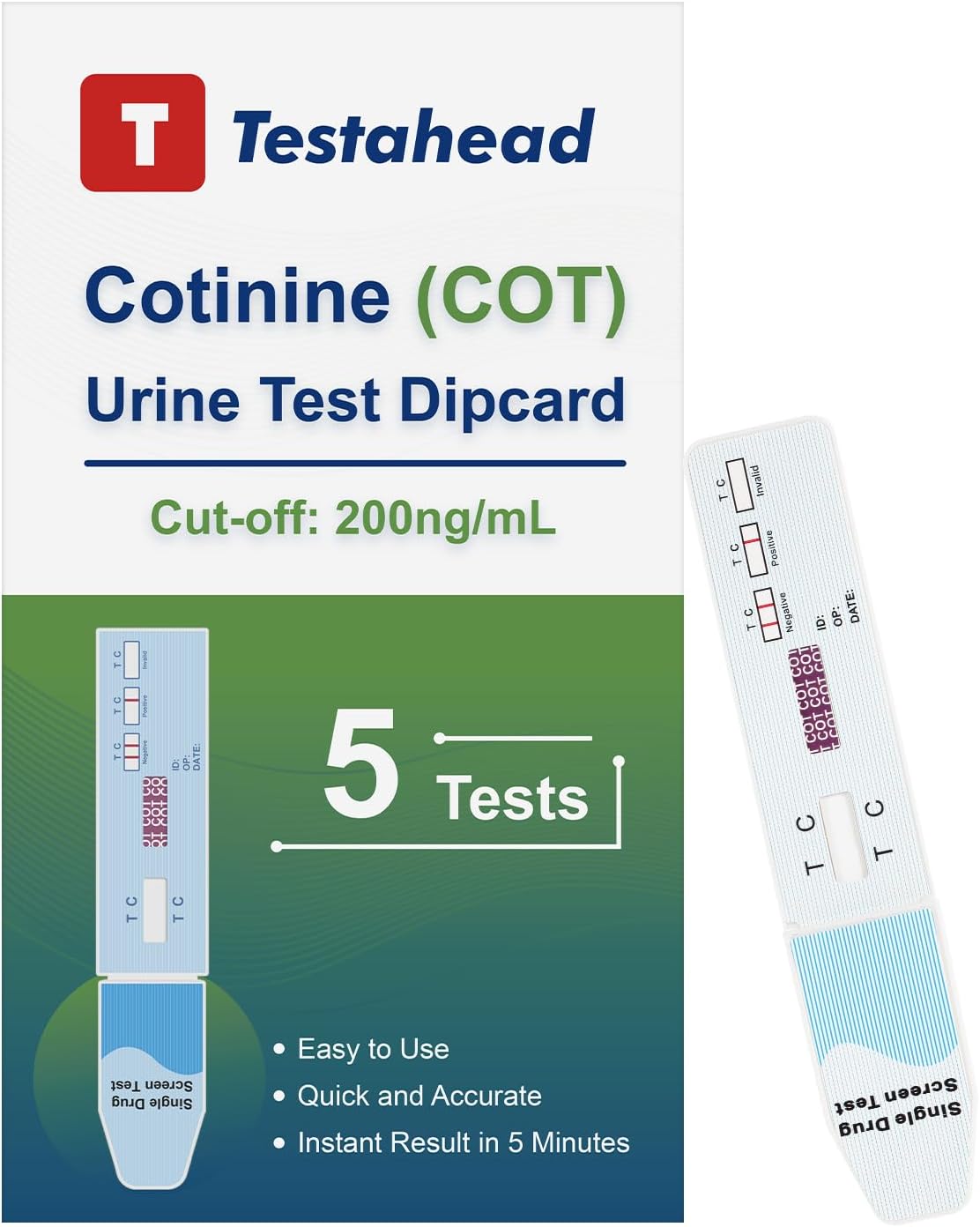 Amazon.com: Carethetic Nicotine Test Kit - Cotinine Urine Test Strips ...
