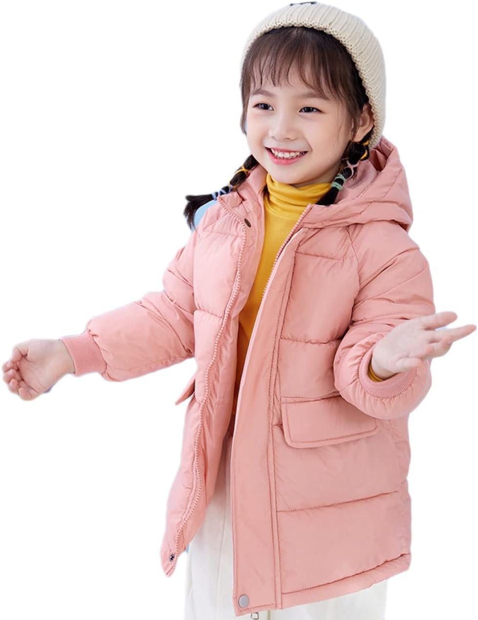 Amazon.co.jp: QPQPQ ダウンジャケット 女の子 男の子 フード付き ダウン 中綿ジャケット キッズ 中綿コート 子ども服 ...