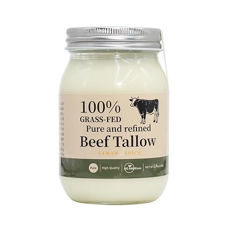 Amazon.com: Beef Tallow for Cooking 100% Grass-Fed (14oz) - Pure ...