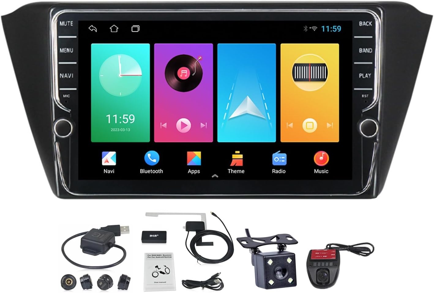 Amazon.com: Android 11 in-Dash Navigation for Skoda Fabia 2015-2018 9 ...