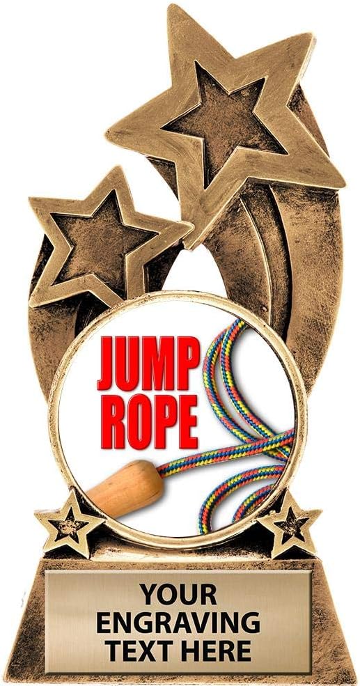 Amazon.com : Crown Awards Jump Rope Trophy, 5.5" Glory Resin Jump Rope ...