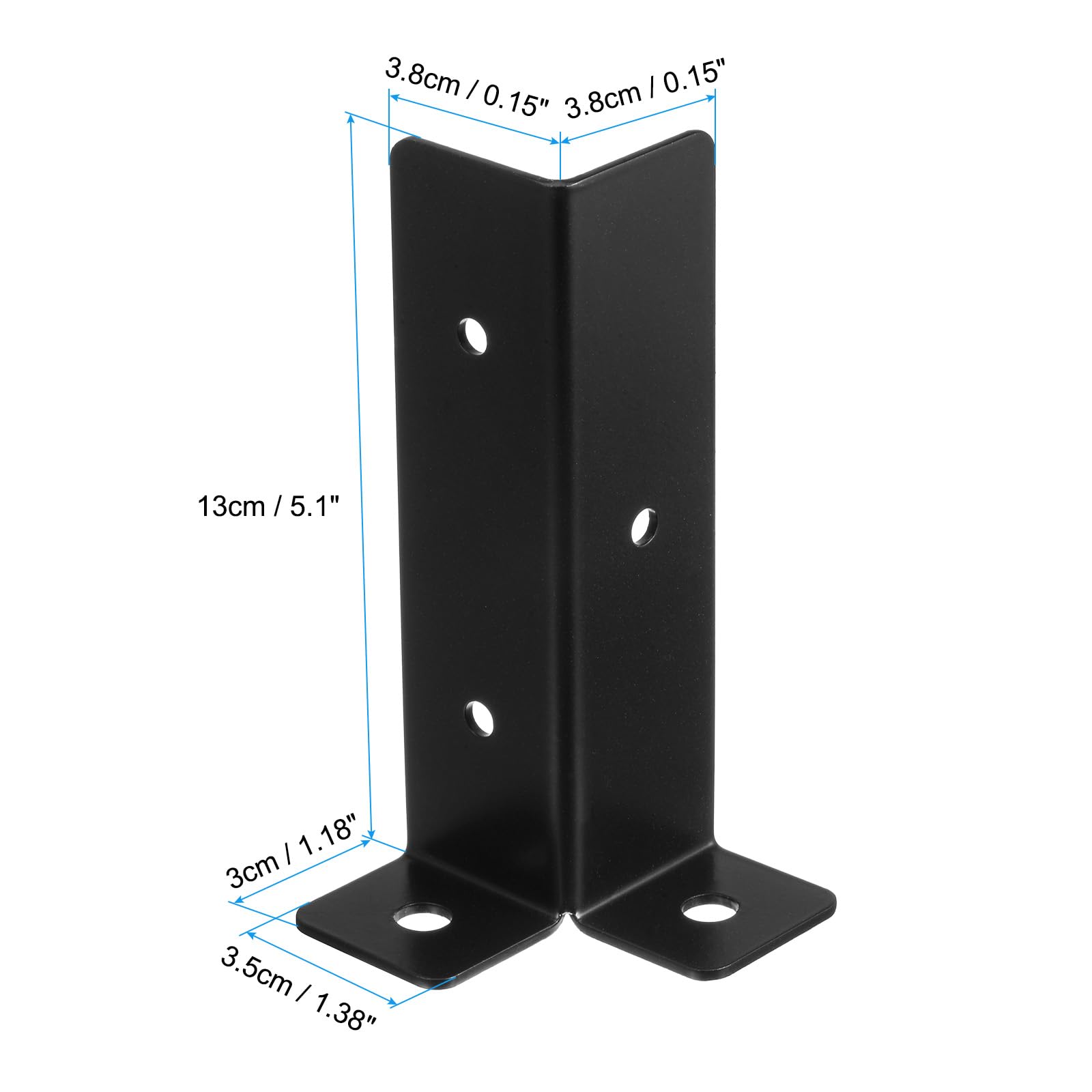 4x4 Post Bracket 4-Pack Adjustable Deck Post Brackets - Fits 4x4, 2x4 ...