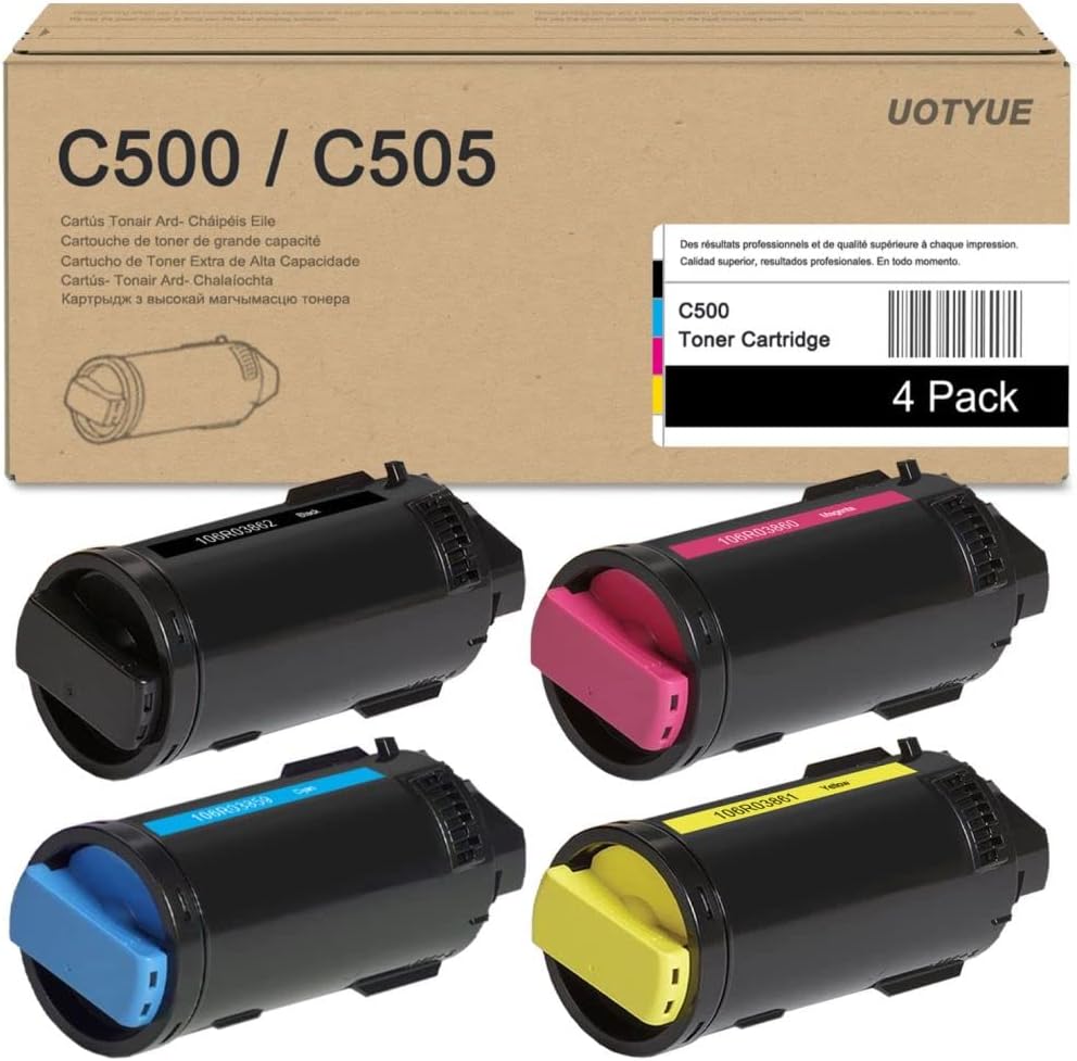 Amazon.com: VersaLink C500/C505 Toner Cartridge Set 4Pack (1BK/1C/1M/1Y) - 106R03862 106R03859 ...