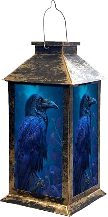 Amazon.com: Solar Lights Outdoor Surreal Raven Autumn Forest Detailed ...