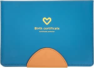 Amazon.com : Birth Certificate Cover Leather Cover for Baby Birth ...