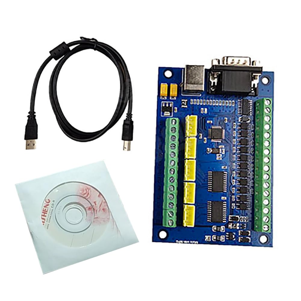 CNC MACH3 USB 5 Axis Motion Control Card, DC 12-24V 500MA CNC MACH3 USB 5 Axis 100KHz USB CNC ...