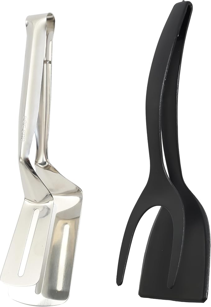 Amazon.com: Dual-Purpose Nylon Egg Flipper Spatula & Stainless Steel ...