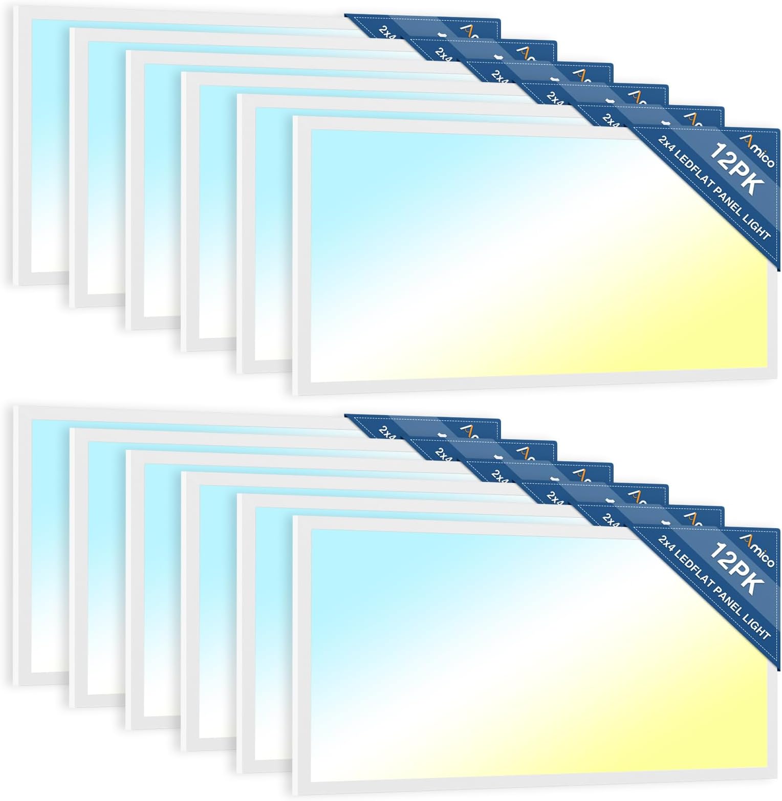 Art3d 2x2 FT LED Flat Panel Light, 3CCT Selectable Color Temperature ...