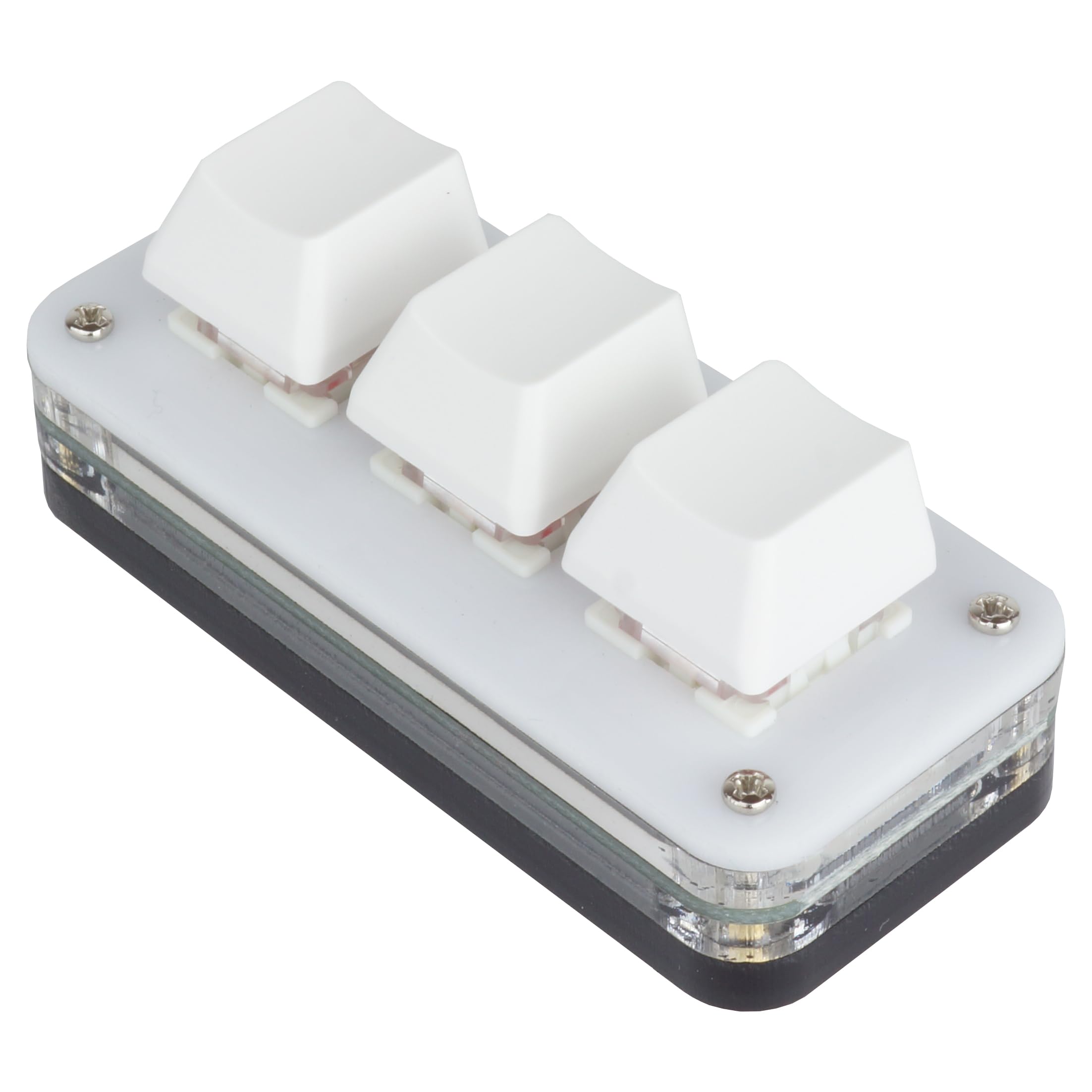 Amazon | prendre ミニキーボード 片手 メカニカル 赤軸 割り当て 変更可能 コピー ペースト USB 有線接続 ショートカット LEDバックライト 小型 （ホワイト-印字なし ...