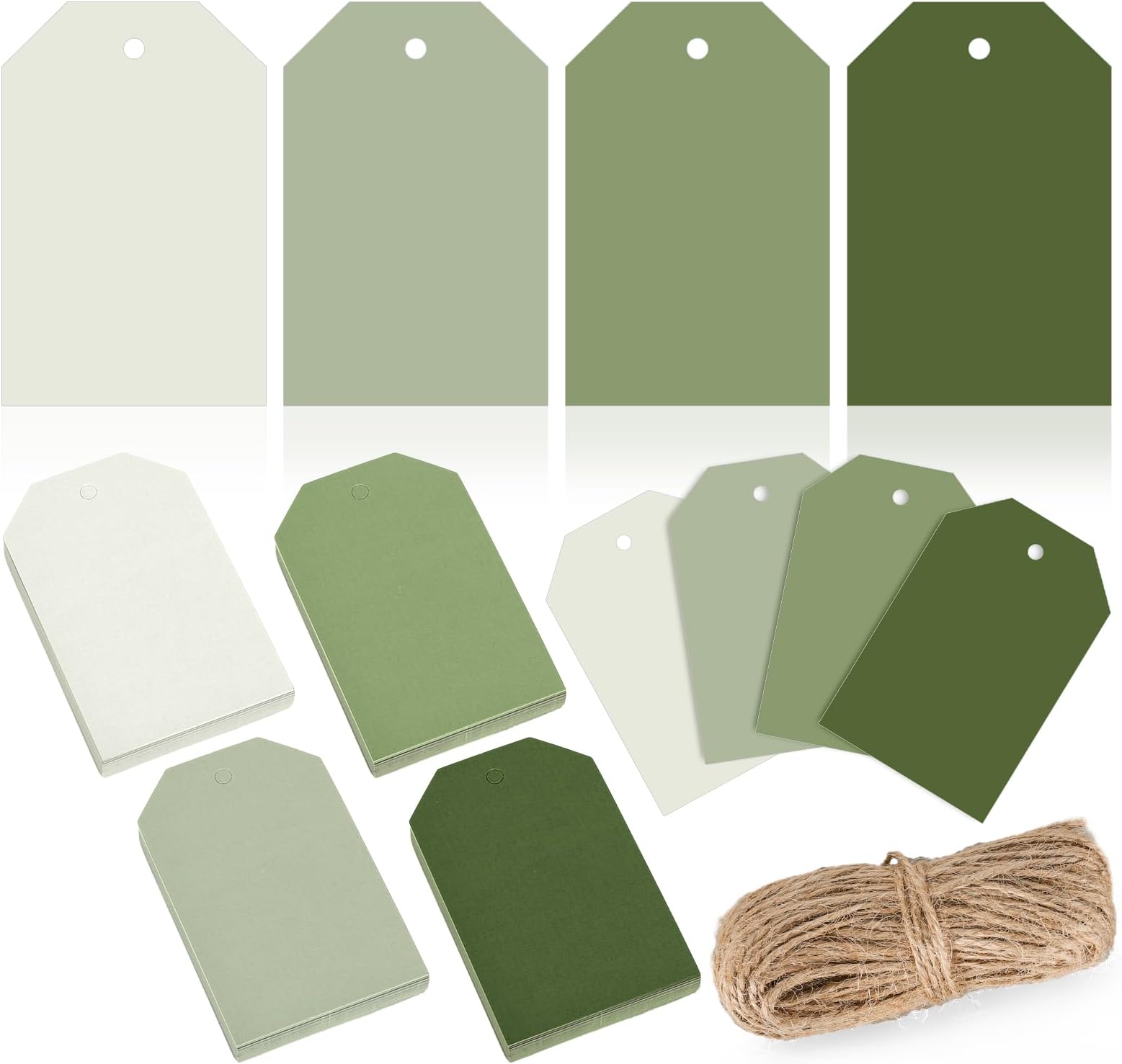 Amazon.com: Whaline 120Pcs Sage Green Paper Gift Tags Gradient Green ...