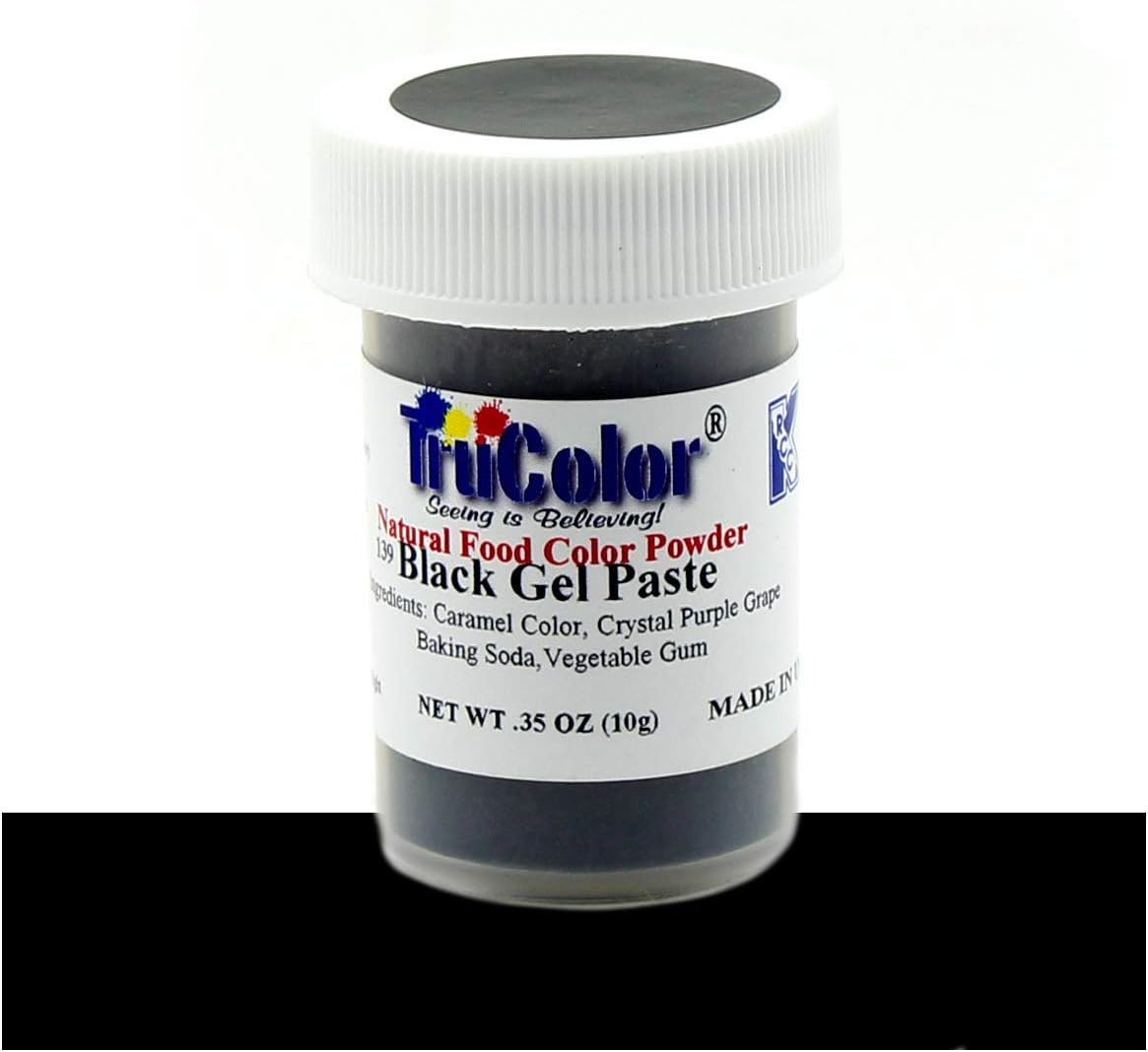 Amazon.com : TruColor Black Natural Gel Paste Powder Food Coloring, 10 ...
