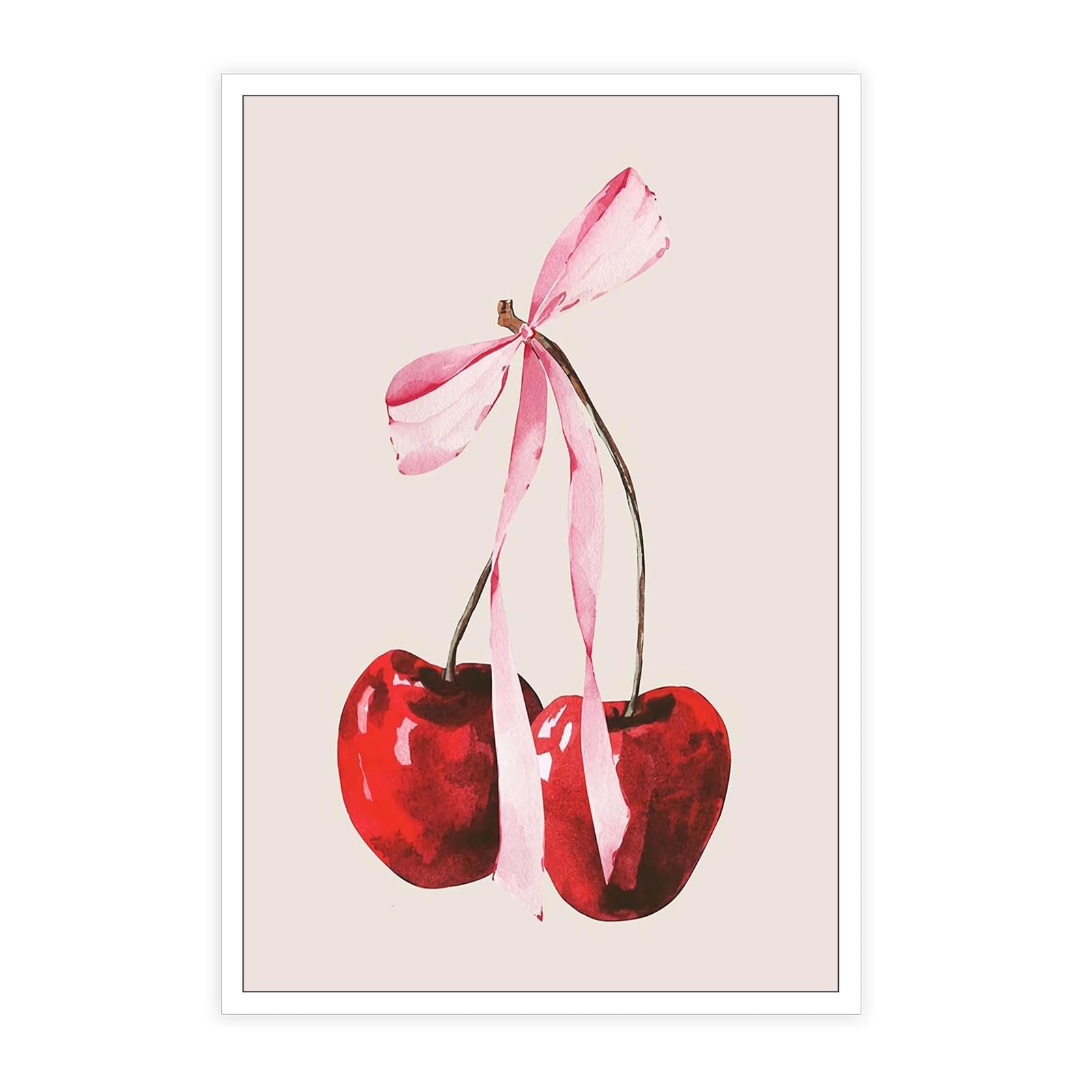 Amazon.com: JCCSFF Trendy Pink Bows And Cherry Posters Modern Preppy ...