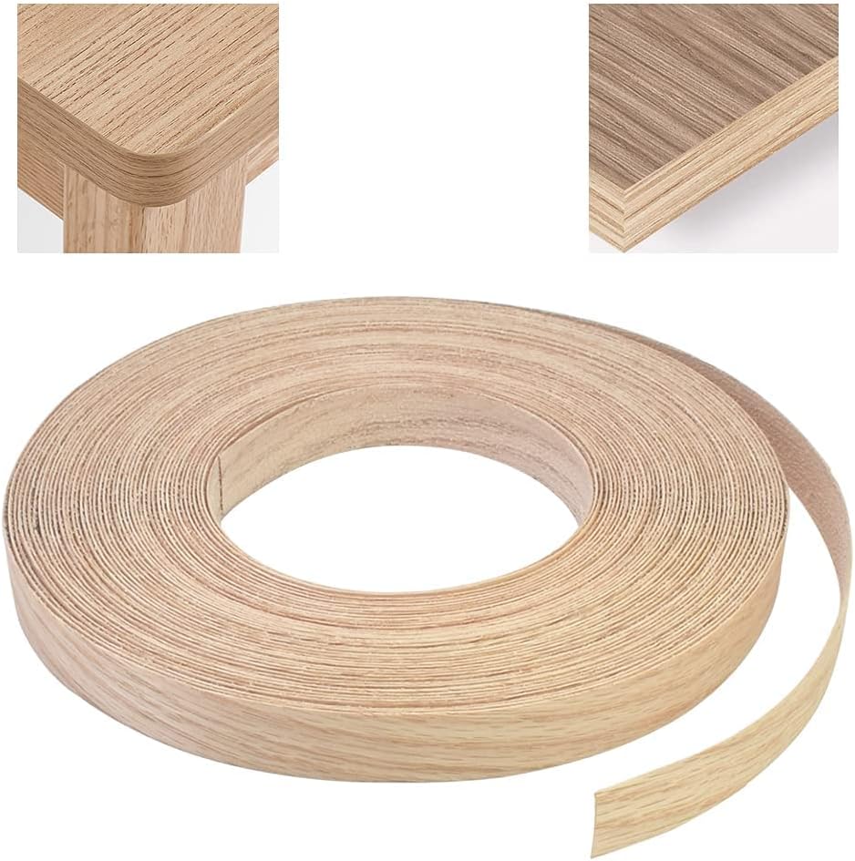 WoodPress 22mm Real Oak Edging Tape - 7.5m Iron On Edging Strip - Pre ...