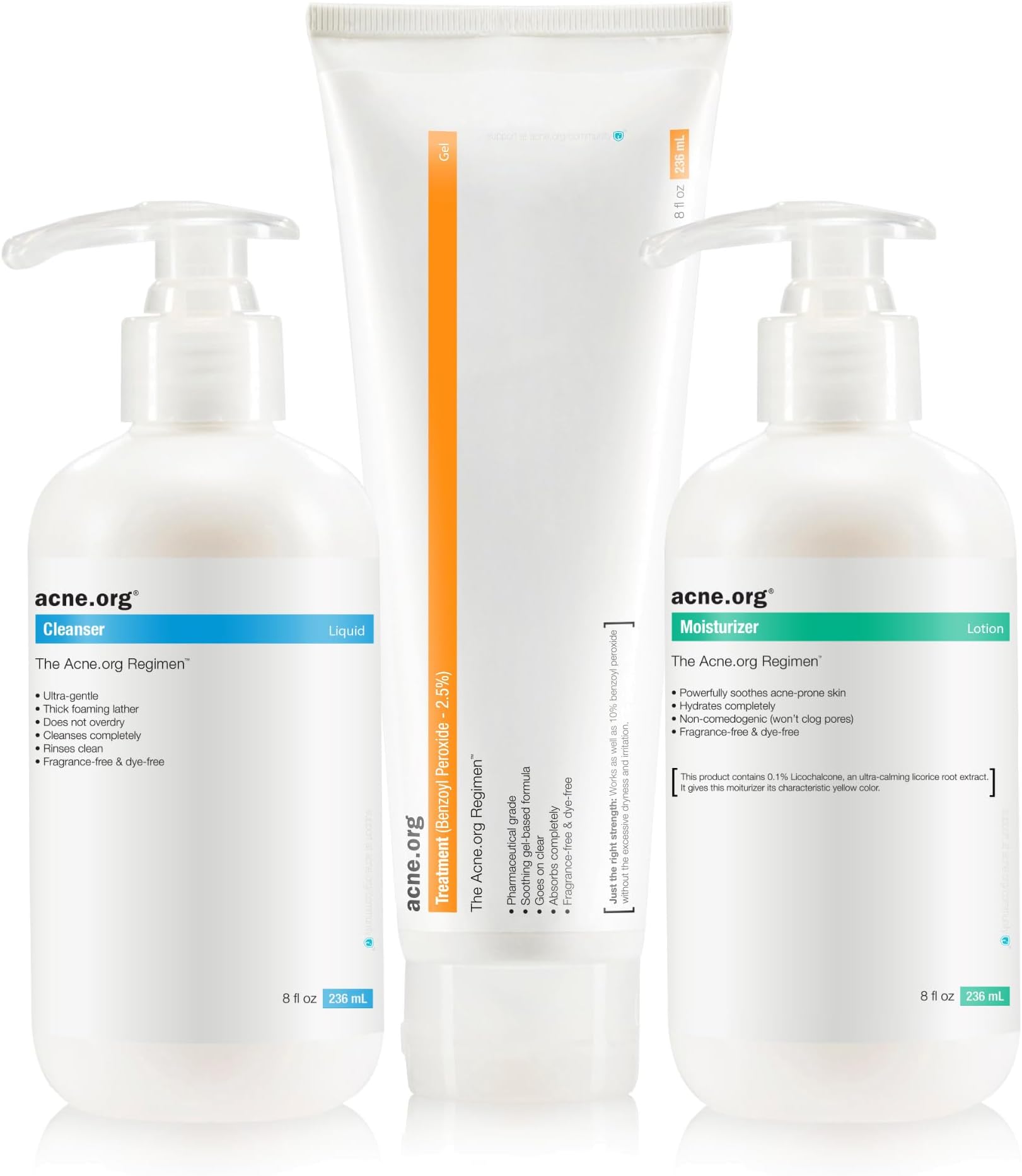 Amazon.com: The Regimen Kit 8 oz. - Acne.org Complete 3 Step Acne ...