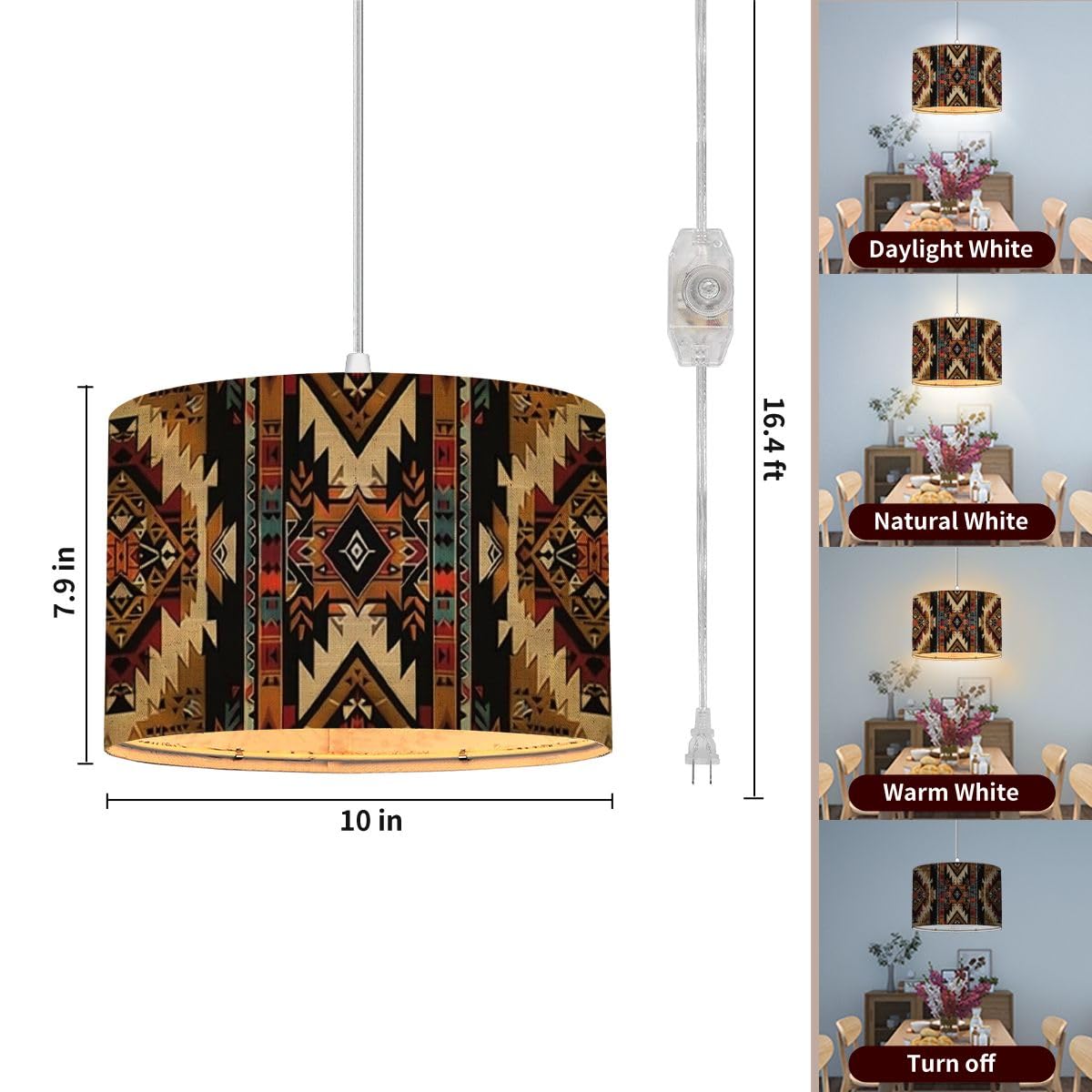 Native American Pendant Light Trail's End Flush Ceiling Light