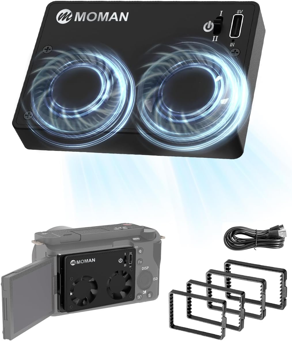 Camera Cooling Fan, Moman FS01 Camera External Cooler System with Built ...
