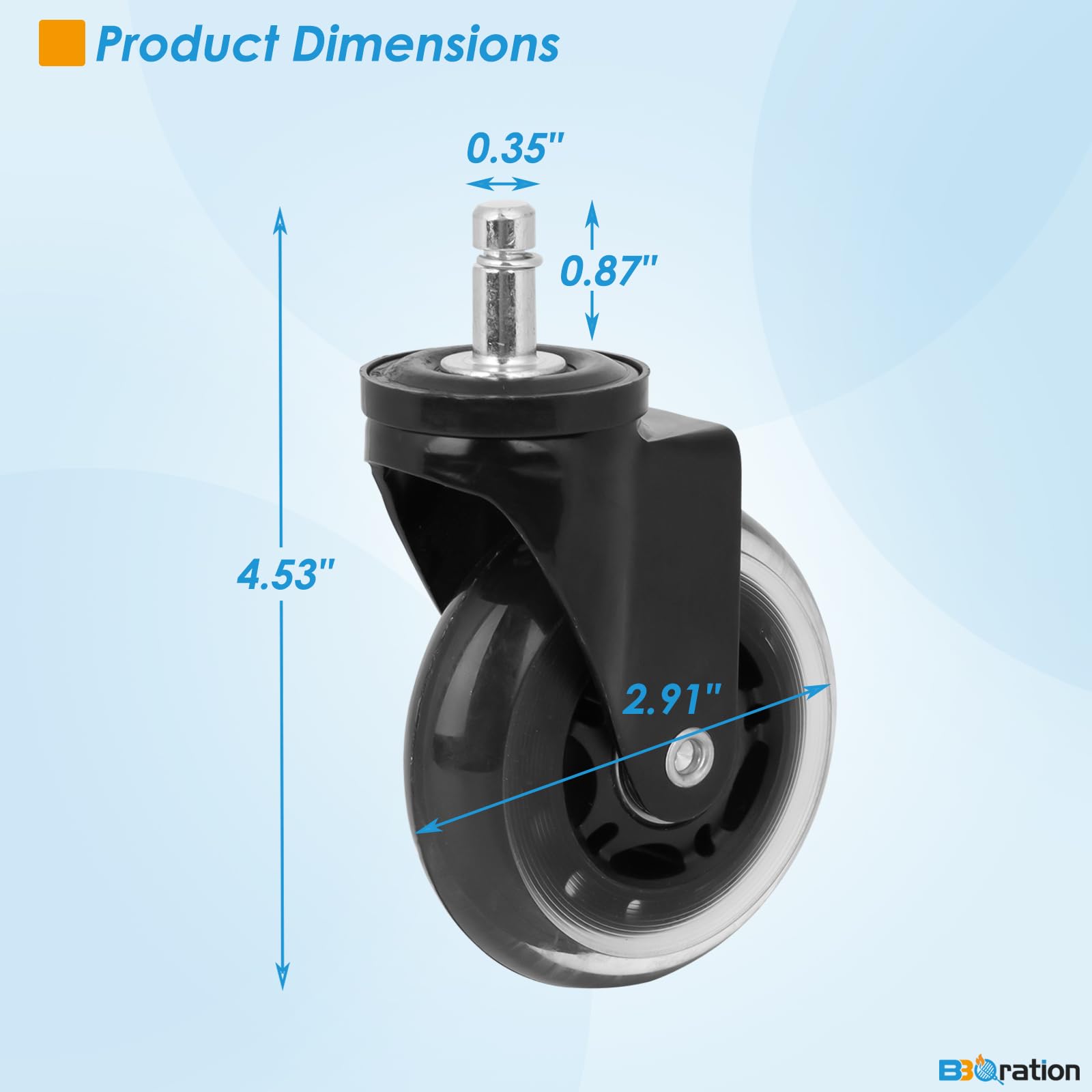 Snapklik.com : 3 Inch Swivel Caster Wheel For Traeger Pro 780, Pro 575 ...