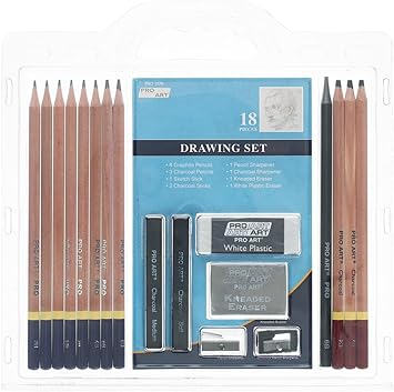 Amazon.com: PRO ART - 3078 Pencil Set Sketch & Draw, 9.38" x 9.38" x 0. ...