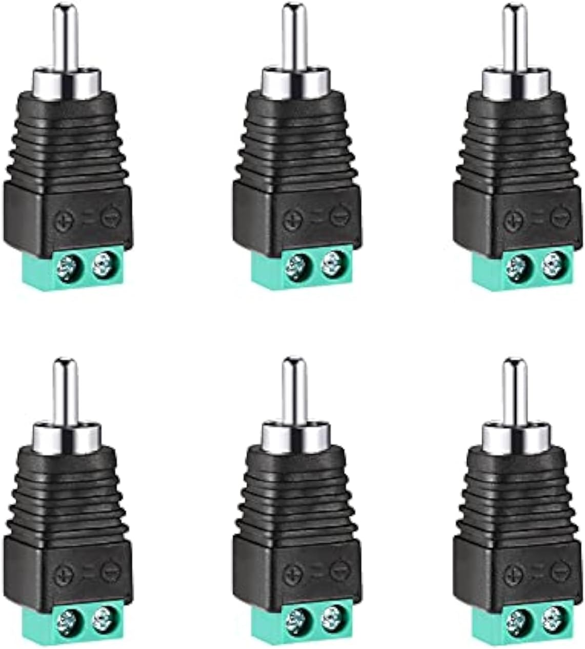 Amazon.com: [2pcs] Hi End RCA Male Plug Adapter Audio Phono Gold Plated ...