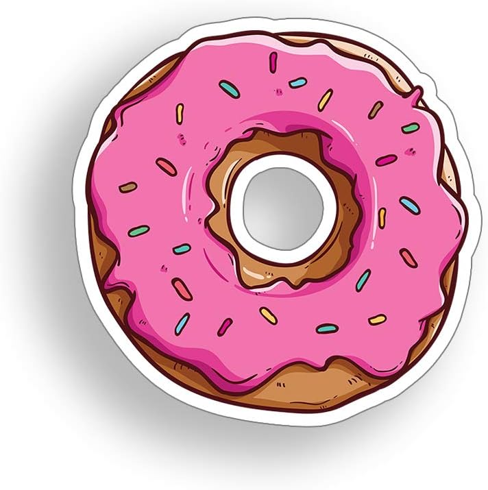 Amazon.com - Pink Sprinkle Doughnut Vinyl Sticker Decal Travel 5"