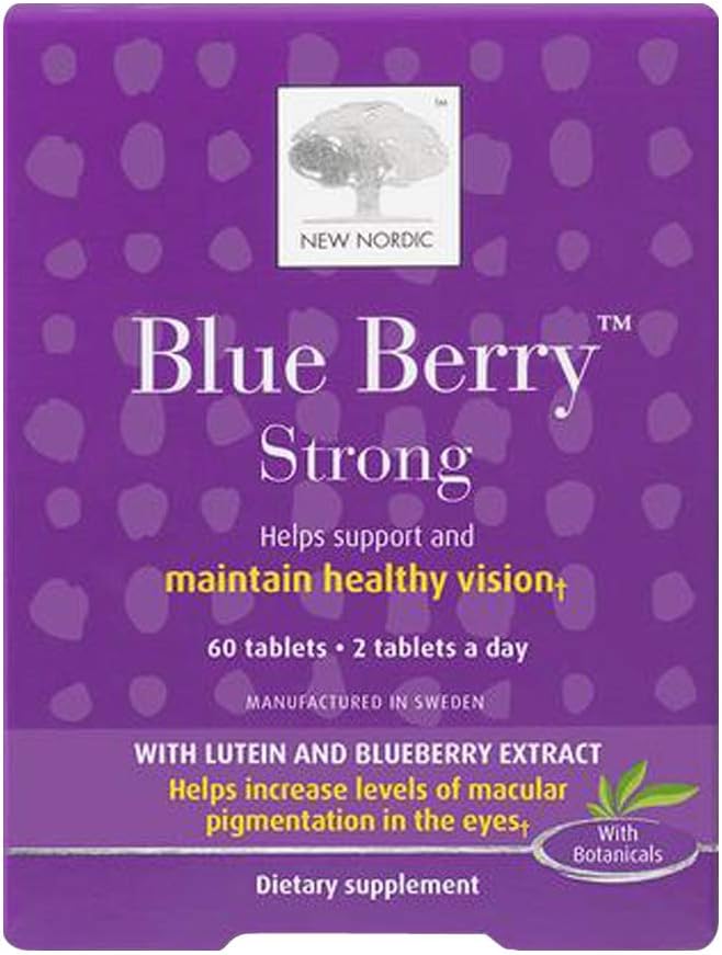 Amazon.com: NEW NORDIC Blue Berry Strong Dietary Supplement 60 Tablets ...