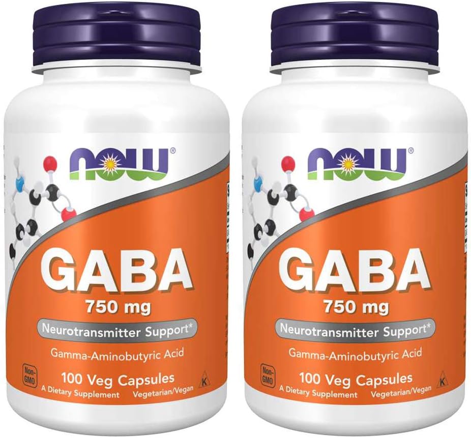Amazon.com: Now GABA 750mg, 100 Vcaps (2pack) : Health & Household