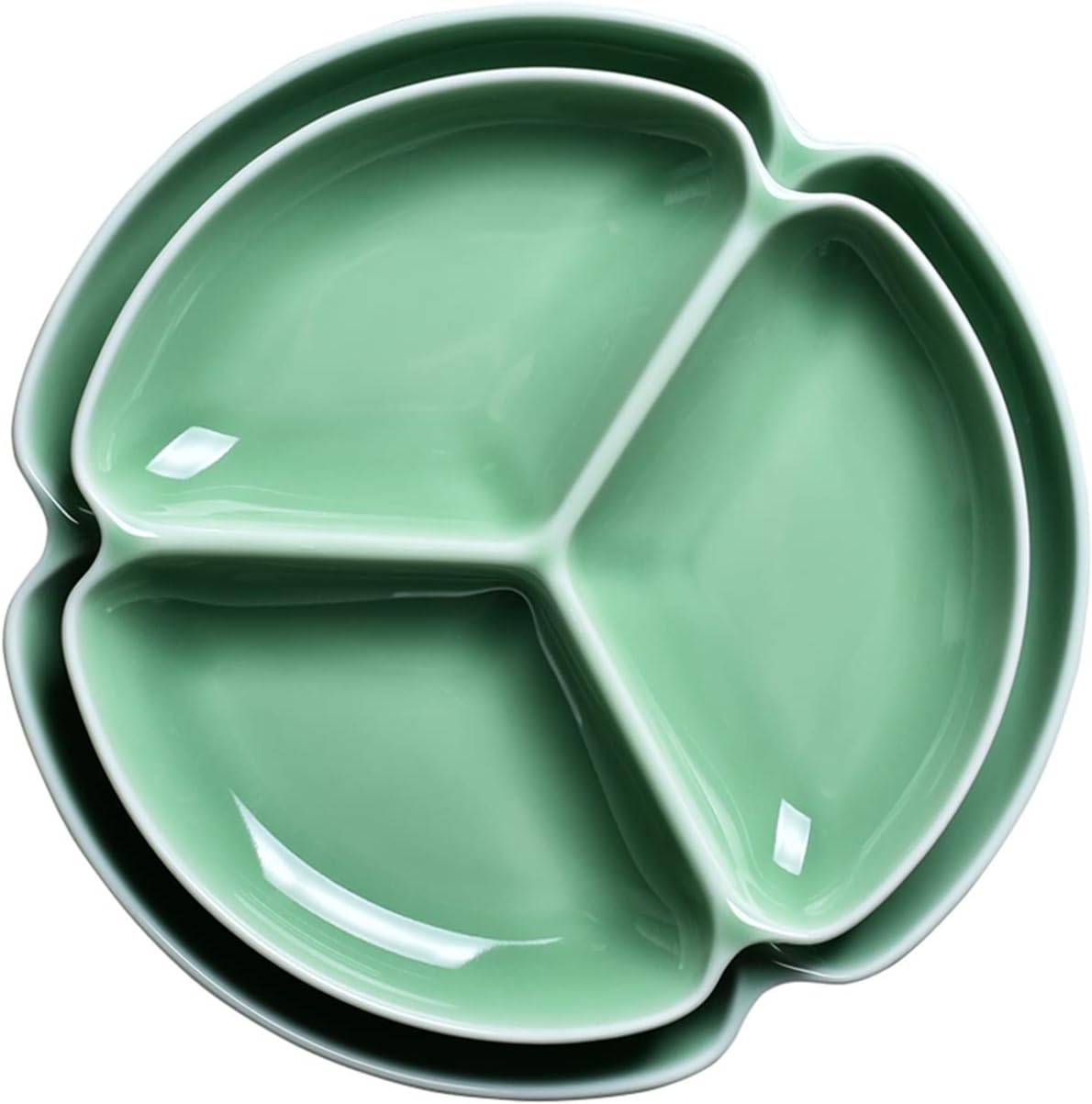 Amazon.com | Adult Compartmentalized Dinner Plate, Solid Color Portion ...