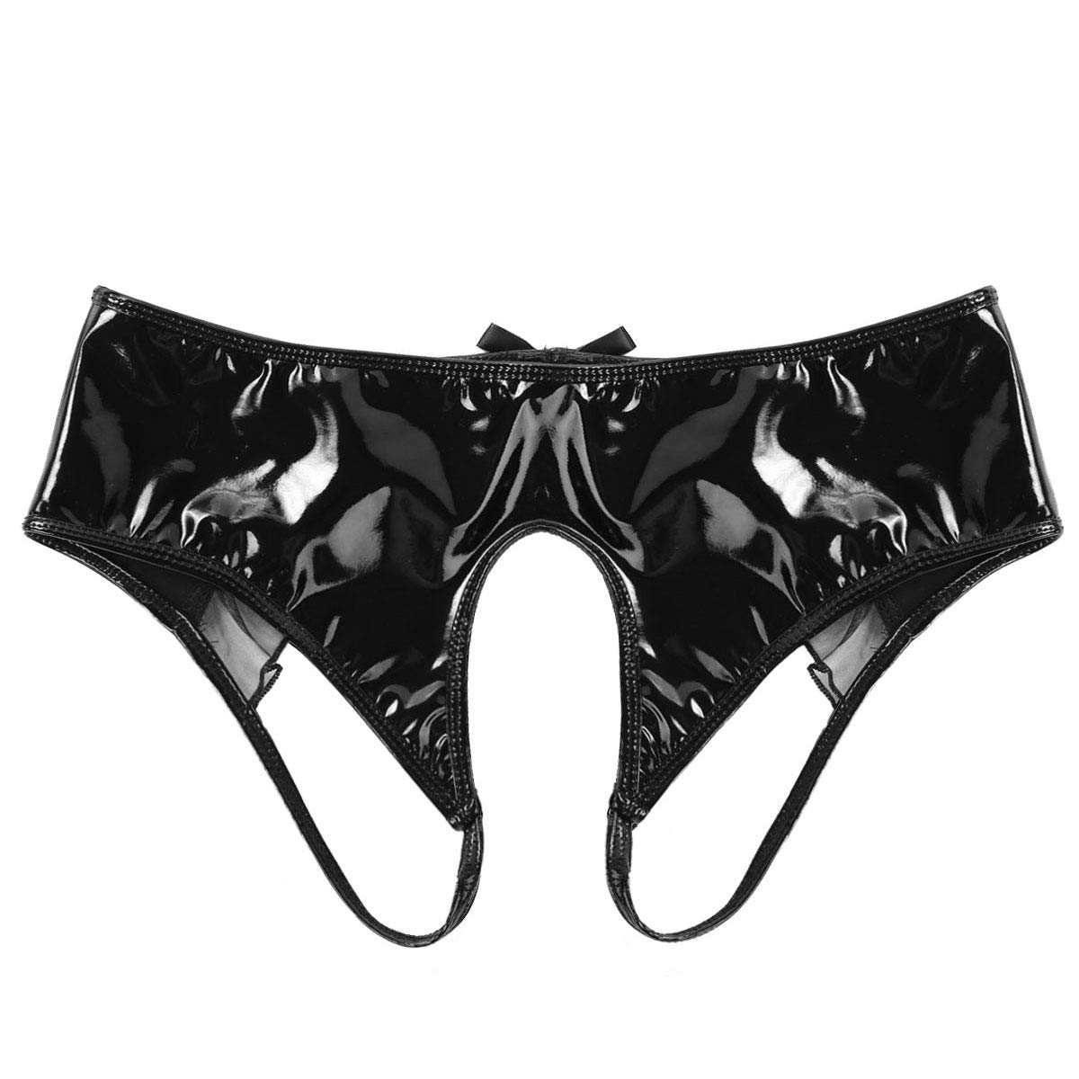 Men's Underwear Jockstrap Bottomless Metallic Boxer Shorts Backless Gay ...