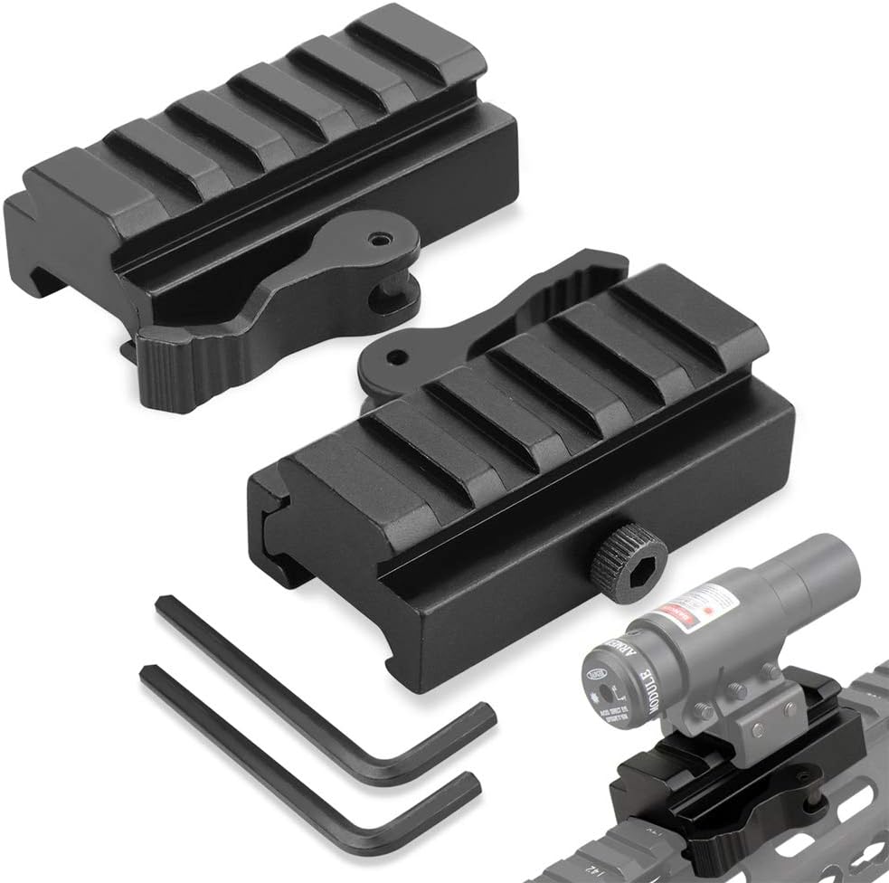 Amazon.com: LONSEL Picatinny Riser Mount, Low Profile Rail Riser Mounts ...