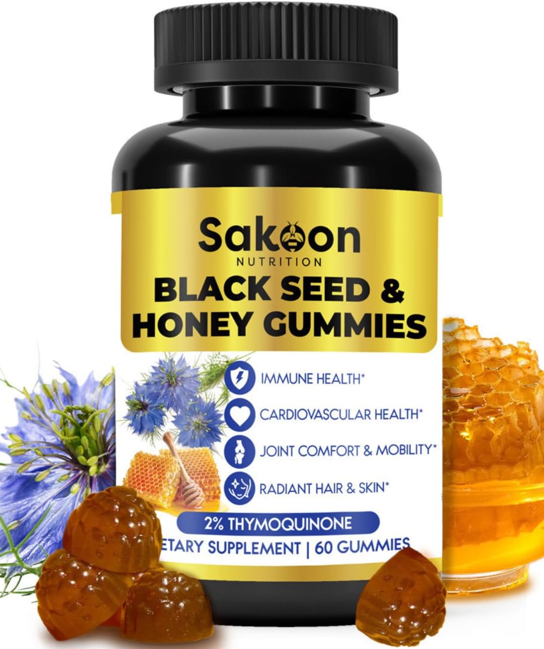 Amazon.com: Sakoon nutrition Black Seed Oil Gummies with Honey and W/ 2 ...