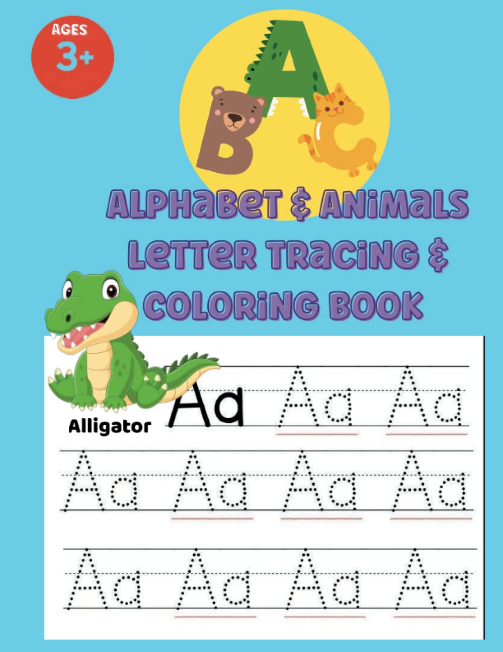 Buy Alphabet & Animals Letter Tracing & Coloring Book: Hand Writing ...