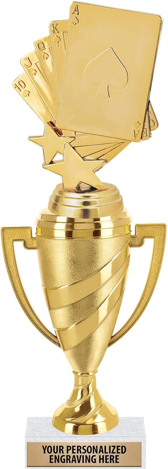 Amazon.com : Crown Awards Poker Trophy, 10" Gold Cup Poker Trophies ...