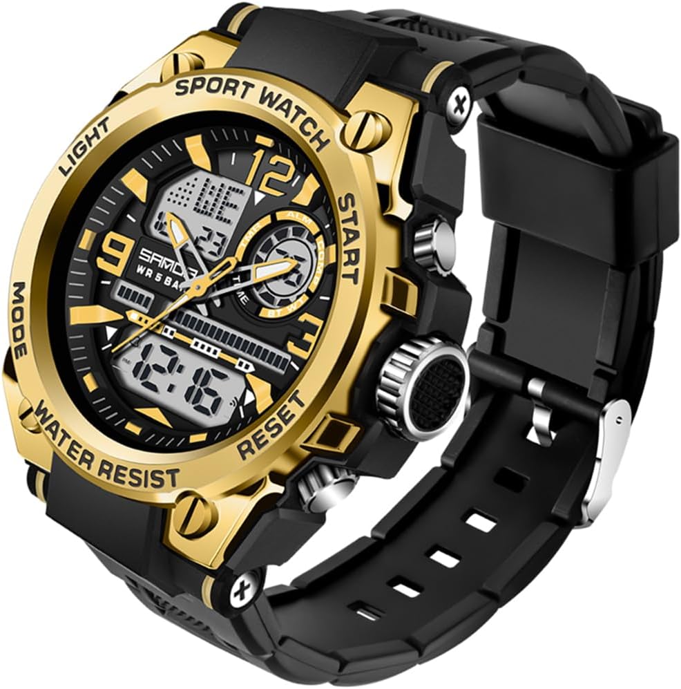 Amazon.com: PINIDOUS Men's Watches for Men Sports Outdoor Waterproof ...