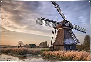 Amazon.com: Traditional Windmill Banner Party Decor Backdrop Banner ...