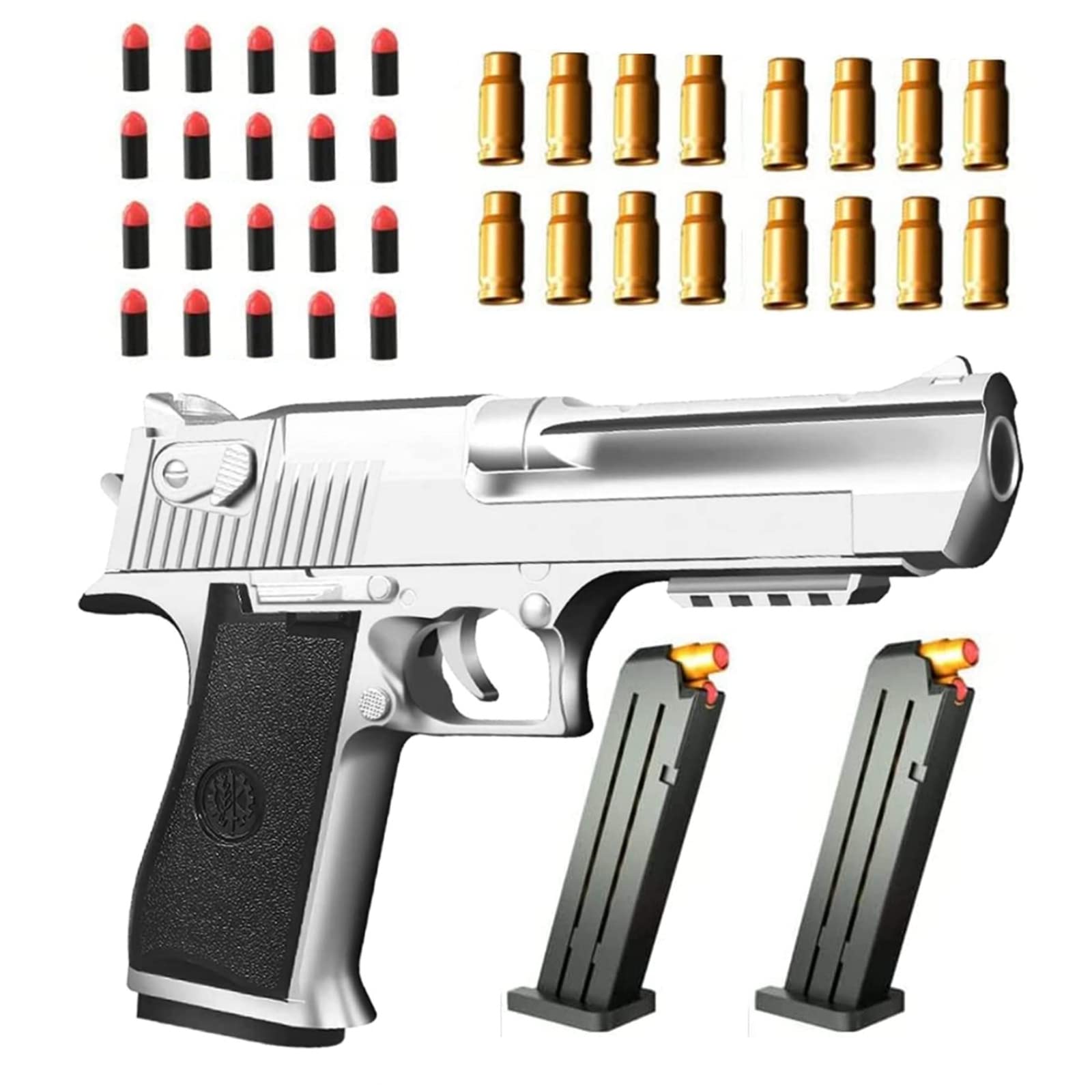 Buy Toy , children's with silencer, foam blaster, shell ejection soft ...