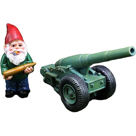 Amazon.com: PERFECTOP 3Pcs Military Soldier Garden Gnomes with Guns ...