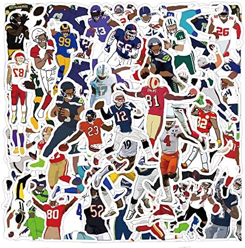 Amazon.com: 50 Pcs American Football Stickers, Cool Sports Sticker for ...