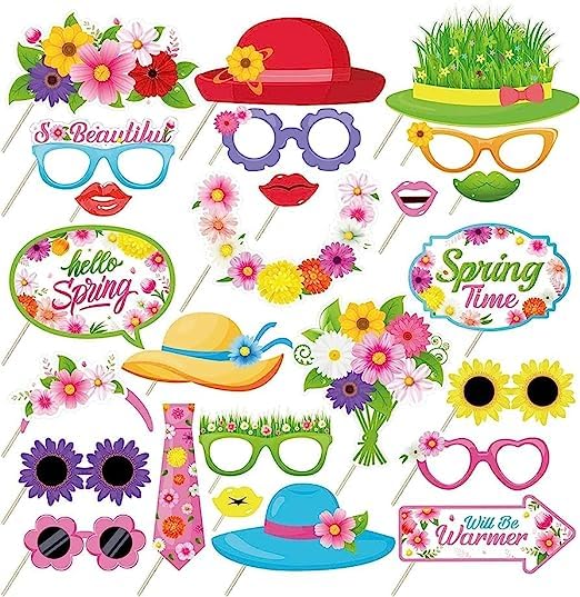 Party Port Spring/Summer Holiday Theme Photo Booth Props Party Supplies ...