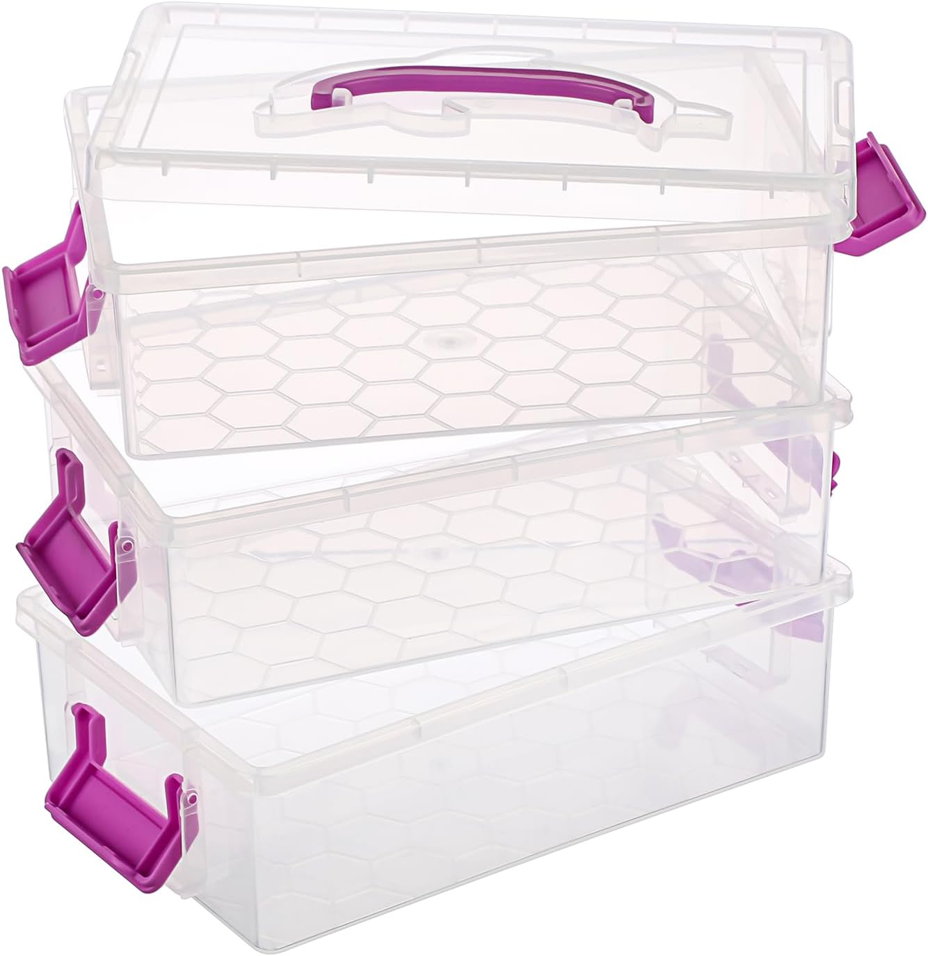 Amazon.com: BTSKY 3 Layers Cute Dolphin Clear Plastic Pencil Box ...