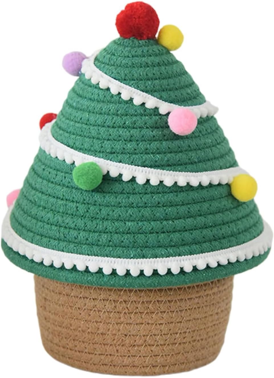 Amazon.com: TUNKENCE Christmas Tree Storage Basket, Woven Rope Cotton ...
