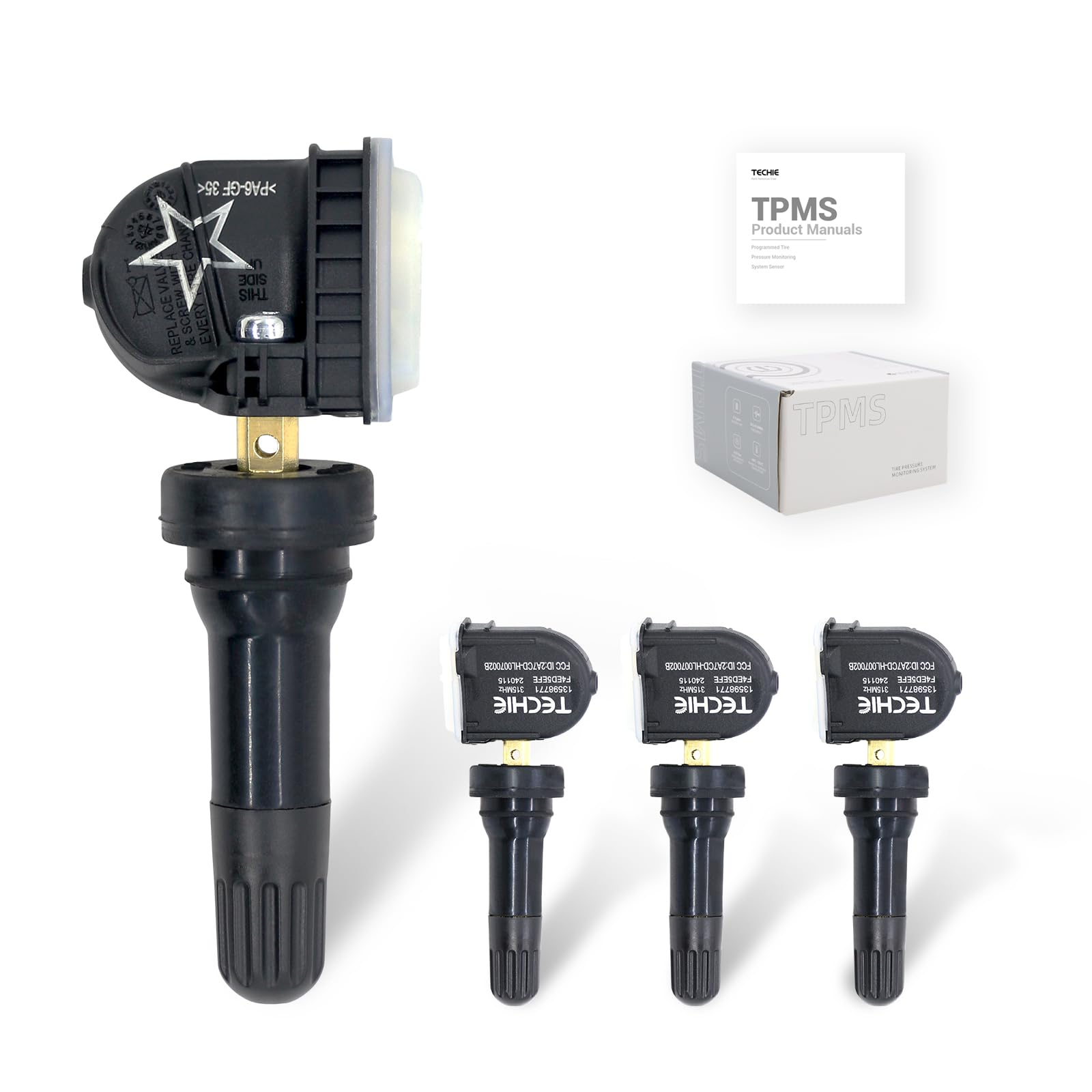 Amazon.com: Techie 4PCS TPMS Sensor 315Mhz Tire Pressure Monitoring ...