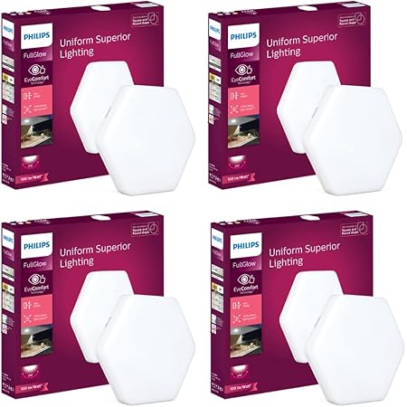 Buy Philips Rimless Full Glow 15-watt Hexa LED Surface Downlighter ...