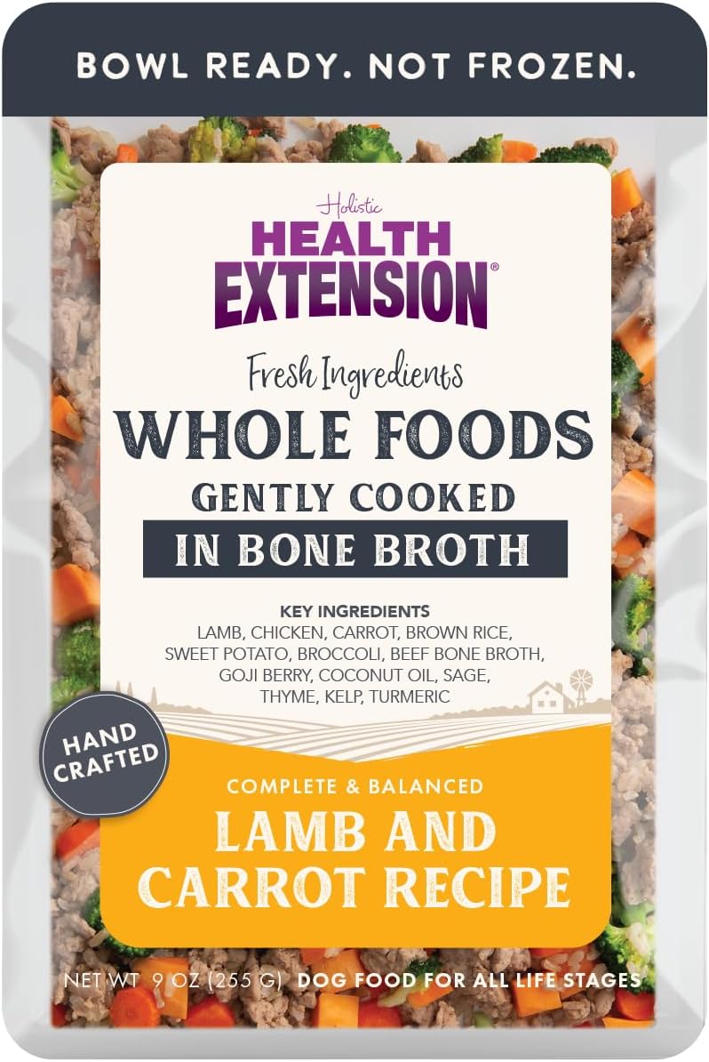 Health Extension Gently Cooked Fresh Lamb & Carrot Dog Food, (9 oz, 255 ...