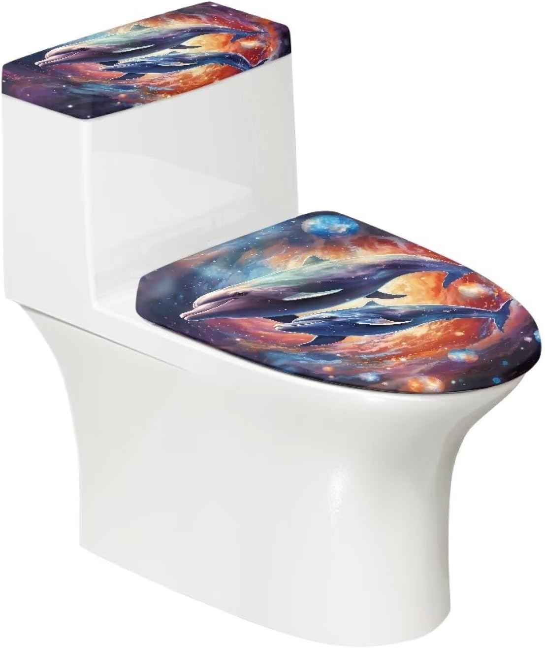 Amazon.com: Zanxiantu Dolphins Toilet Top Cover Ocean Bathroom Set ...