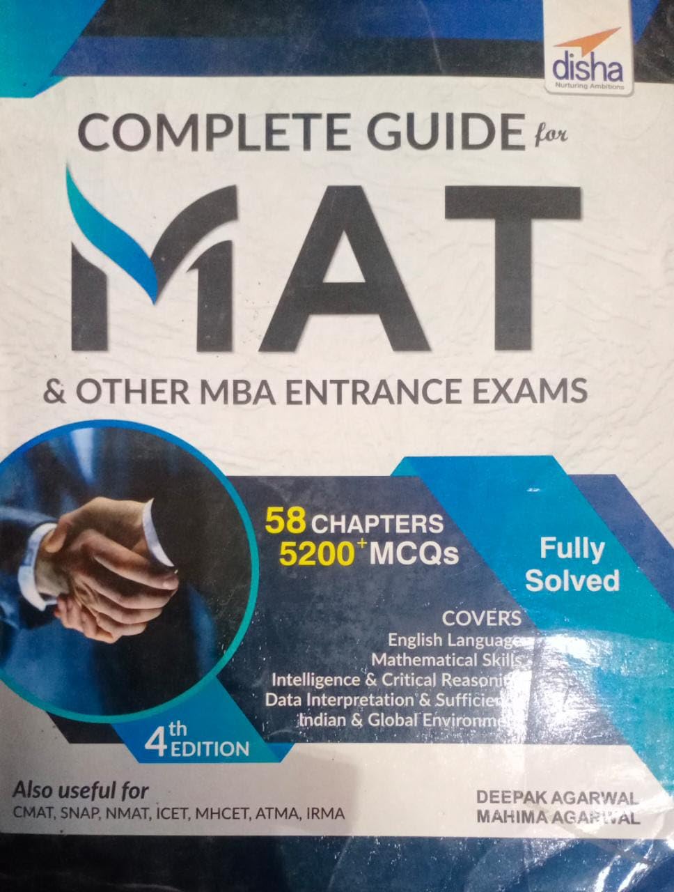 Disha Complete Guide For MAT & Other MBA Entrance Exams By Deepak ...