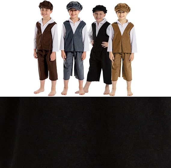 Charlie Crow Victorian Boy Costume for Kids 5-11 Years | Four Colours ...